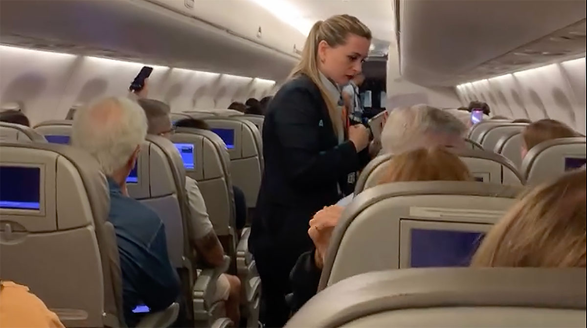 Momento espiritual a bordo cuando piloto proclama a Jesús rumbo a The ...